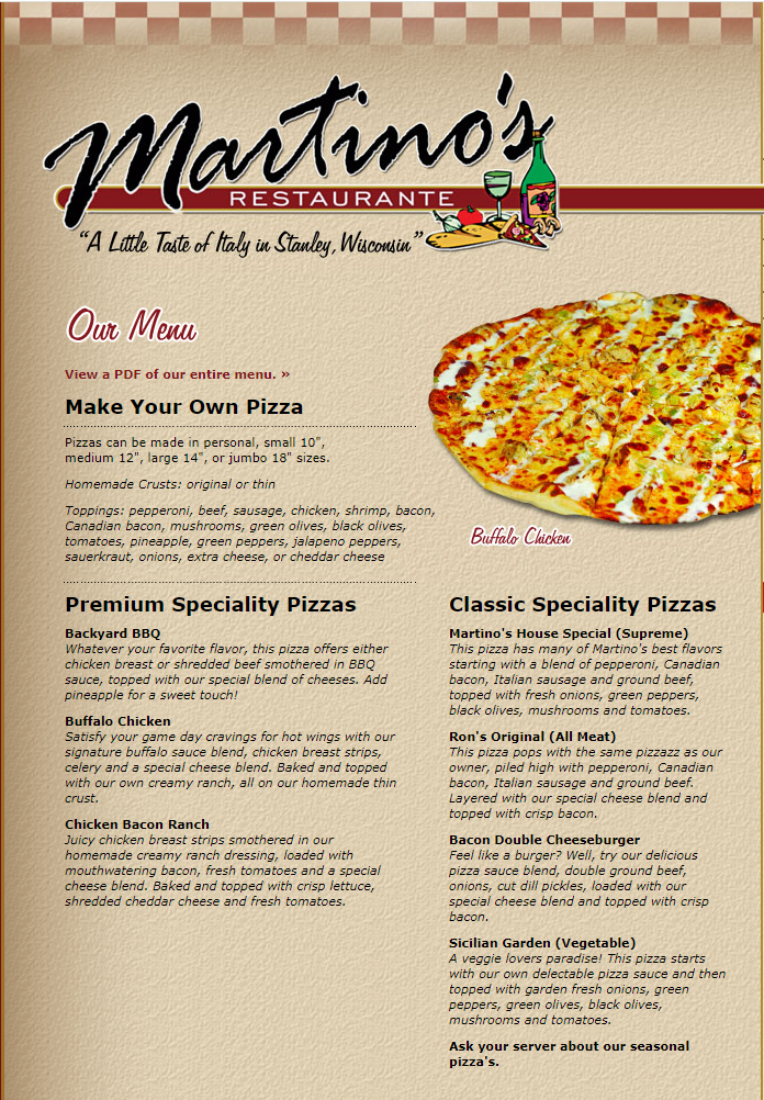 Martino's Restaurant - Stanley, WI